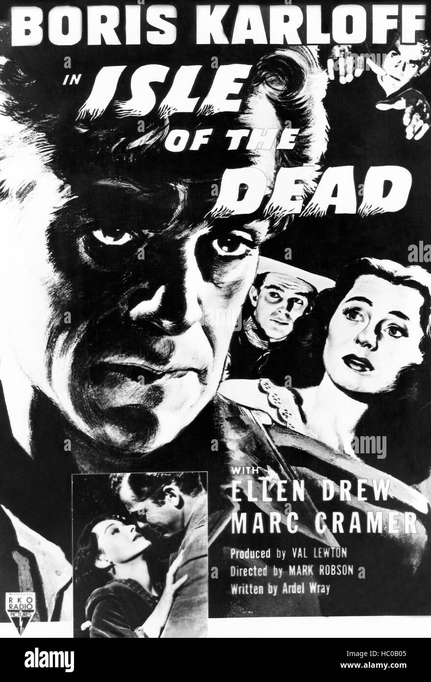 ISLE OF THE DEAD, from left: Boris Karloff, Marc Cramer, Ellen Drew ...