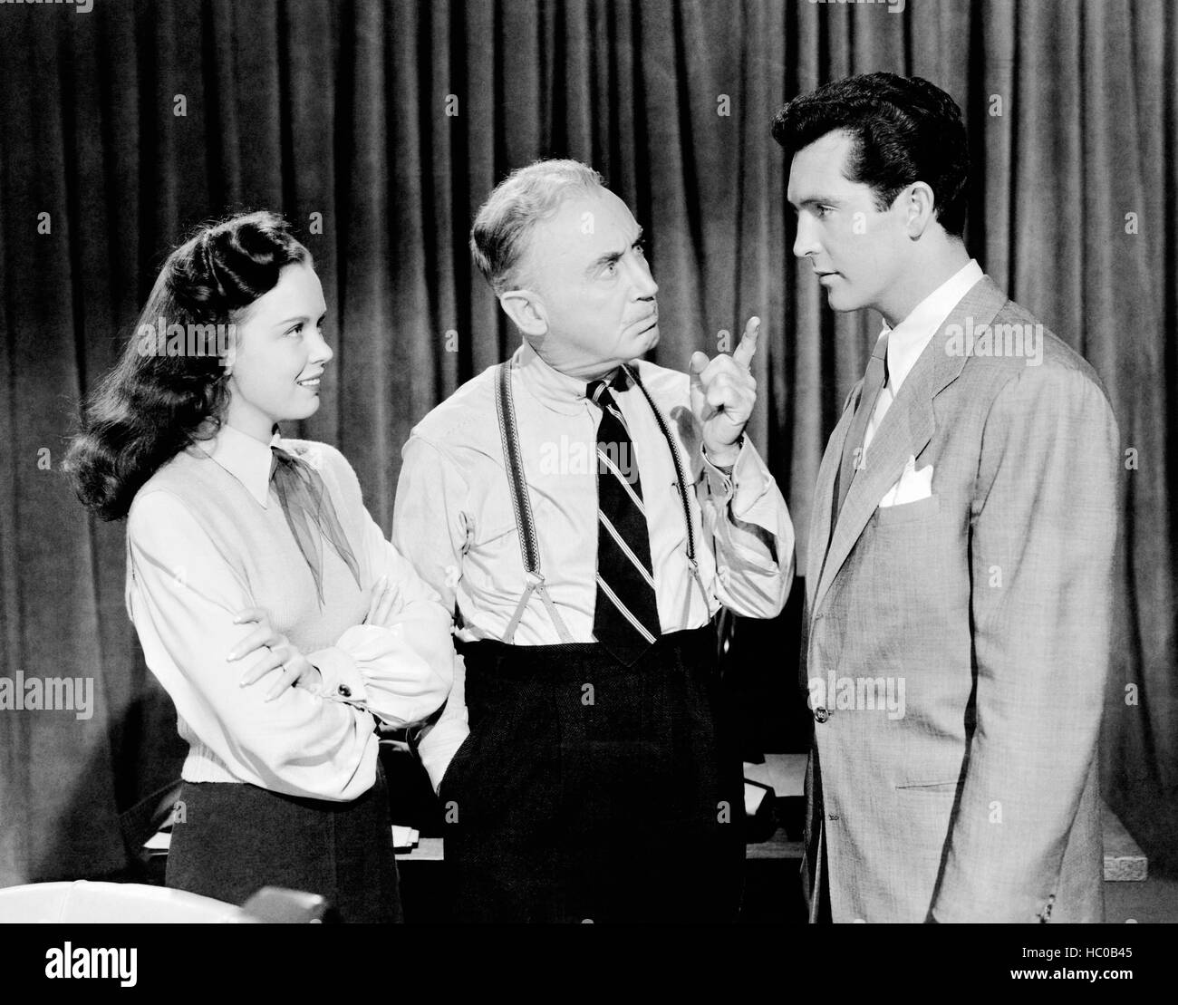 I SURRENDER DEAR, from left, Gloria Jean, Robert Emmett Keane, David Street, 1948 Stock Photo ...