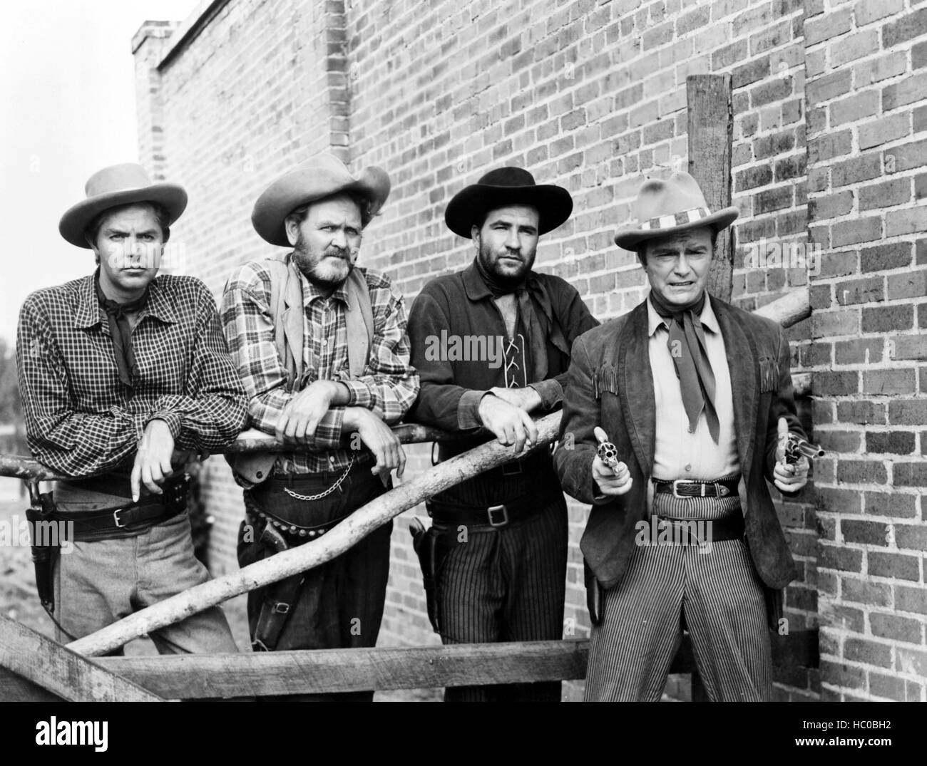 JESSE JAMES' WOMEN, Jack Buetel, (left), Don Barry, (right), 1954 Stock ...