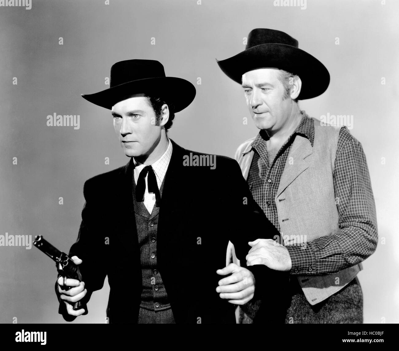 JESSE JAMES RIDES AGAIN, from left, Clayton Moore, Roy Barcroft, 1947 ...