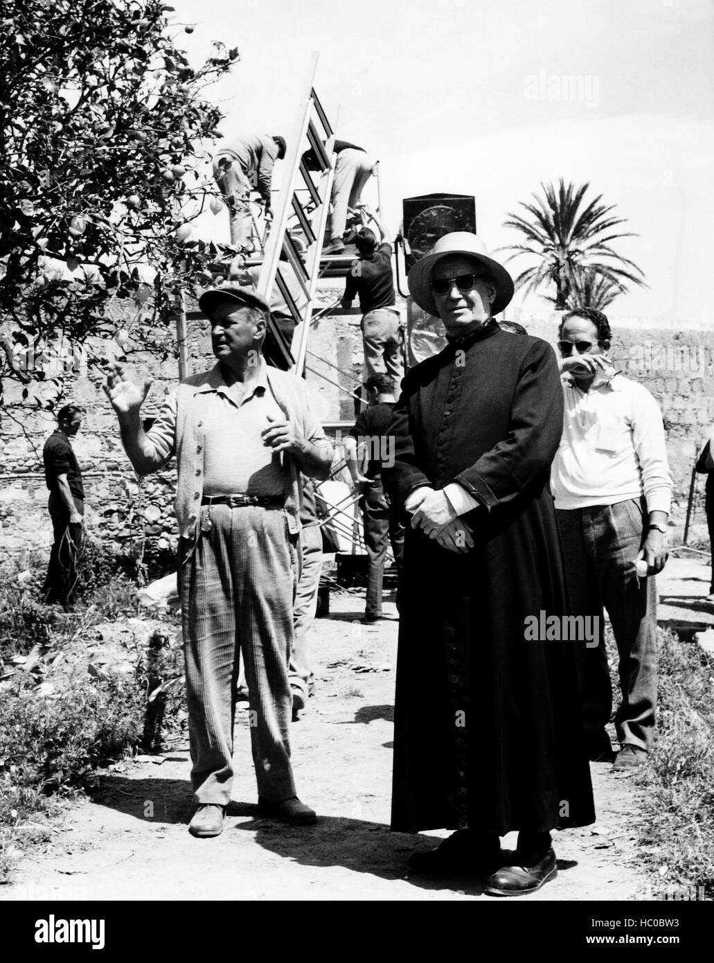 JESSICA, front from left: director Jean Negulesco, Maurice Chevalier on ...