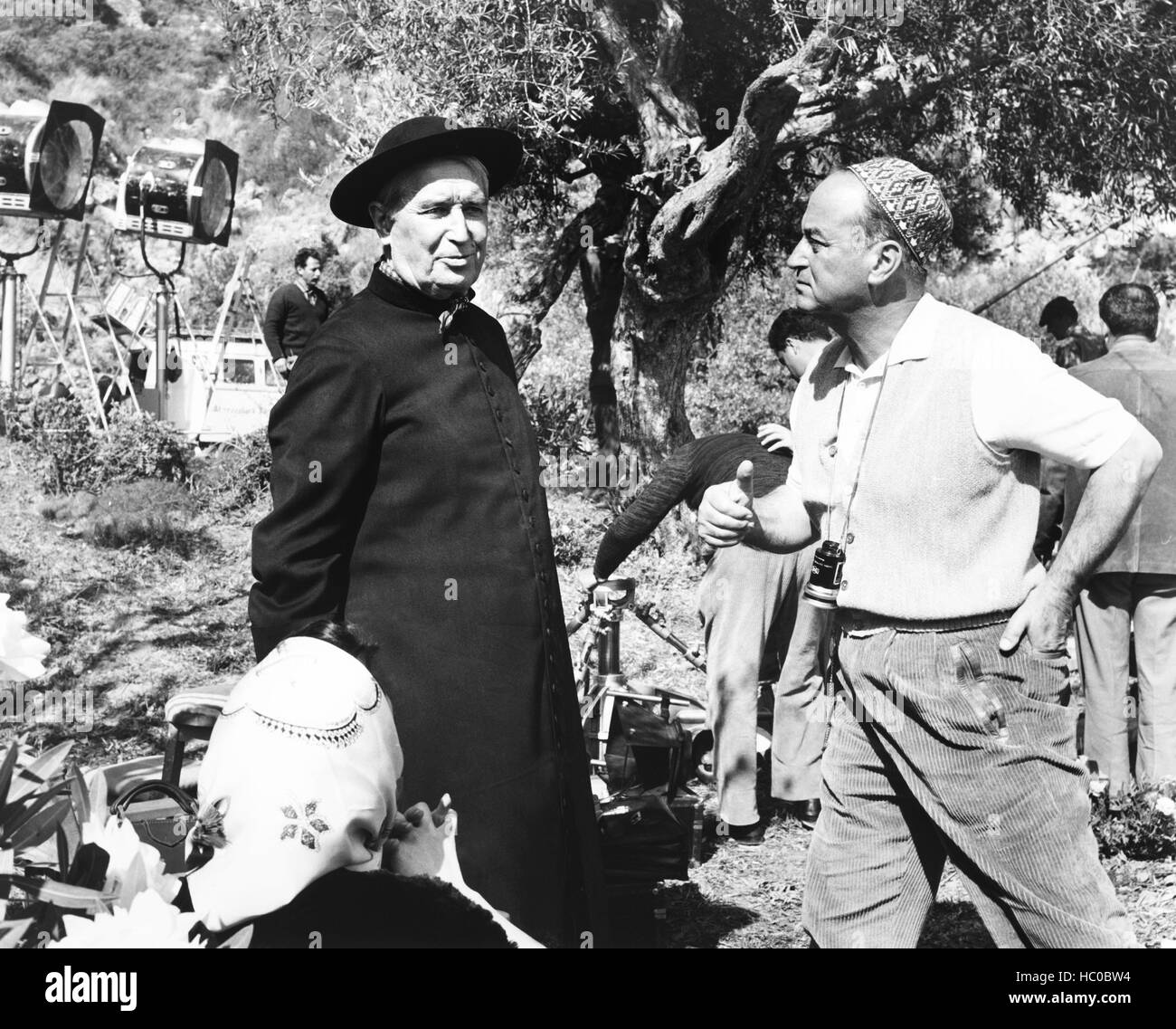 JESSICA, from left, Maurice Chevalier, director Jean Negulesco, on ...