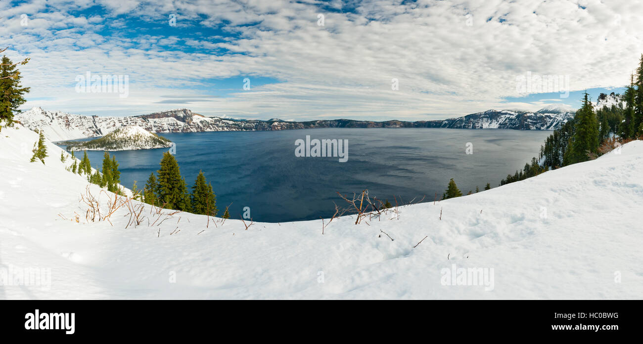 US national parks, Crater Lake National Park, Panoramic image, view of ...