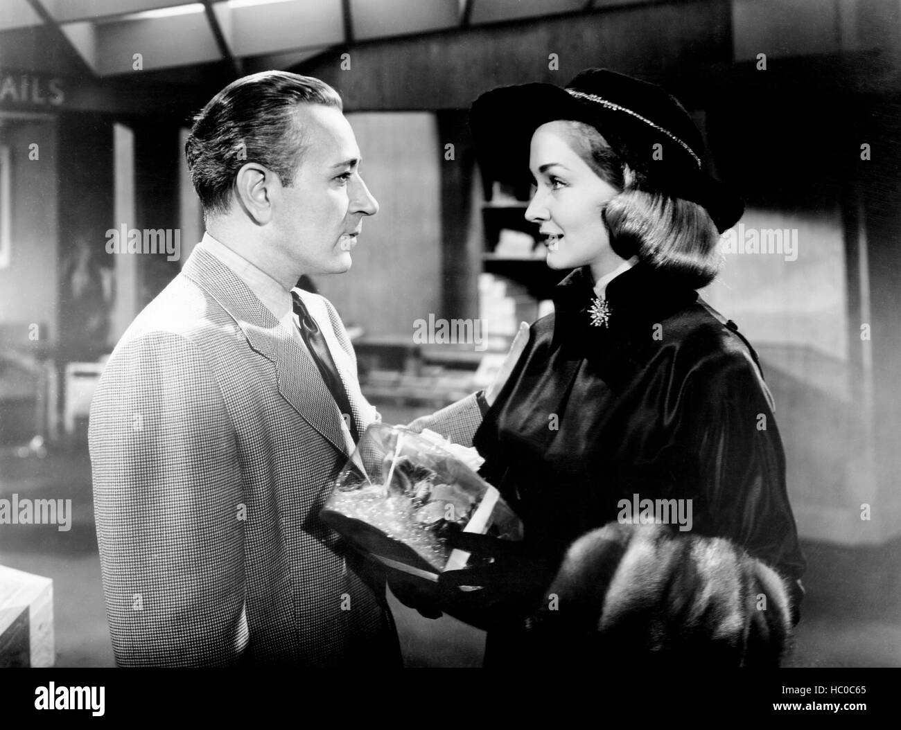 JOHNNY ALLEGRO, from left, George Raft, Nina Foch, 1949 Stock Photo - Alamy