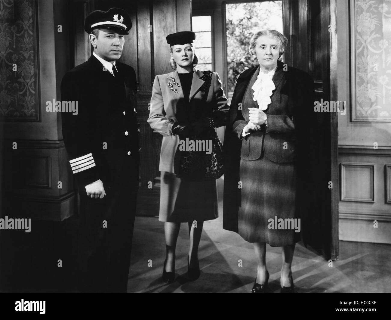 JOHNNY ANGEL, from left, George Raft, Claire Trevor, Margaret Wycherly ...