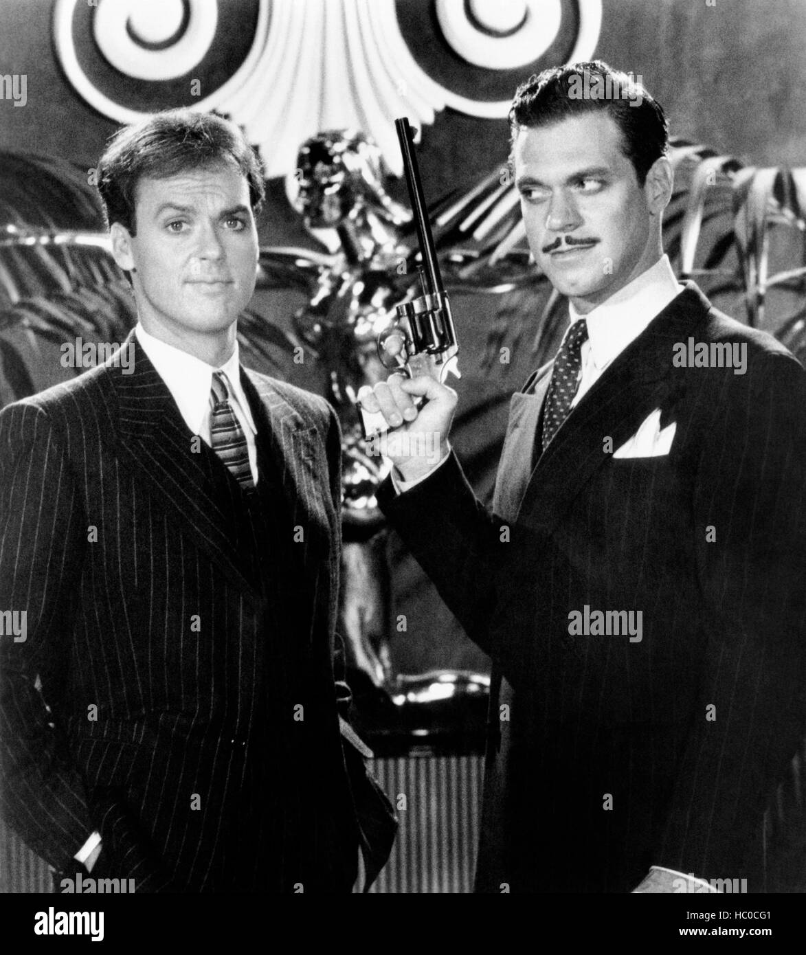 JOHNNY DANGEROUSLY, from left, Michael Keaton, Joe Piscopo, 1984, TM ...
