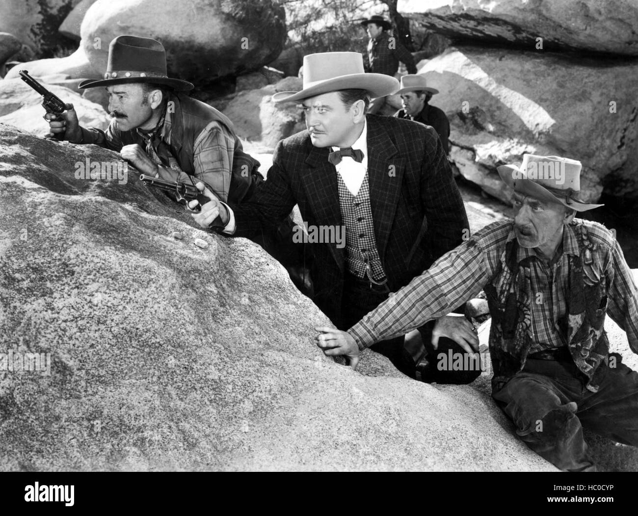 THE KANSAN, Robert Armstrong, Richard Dix, Clem Bevans, 1943 Stock ...