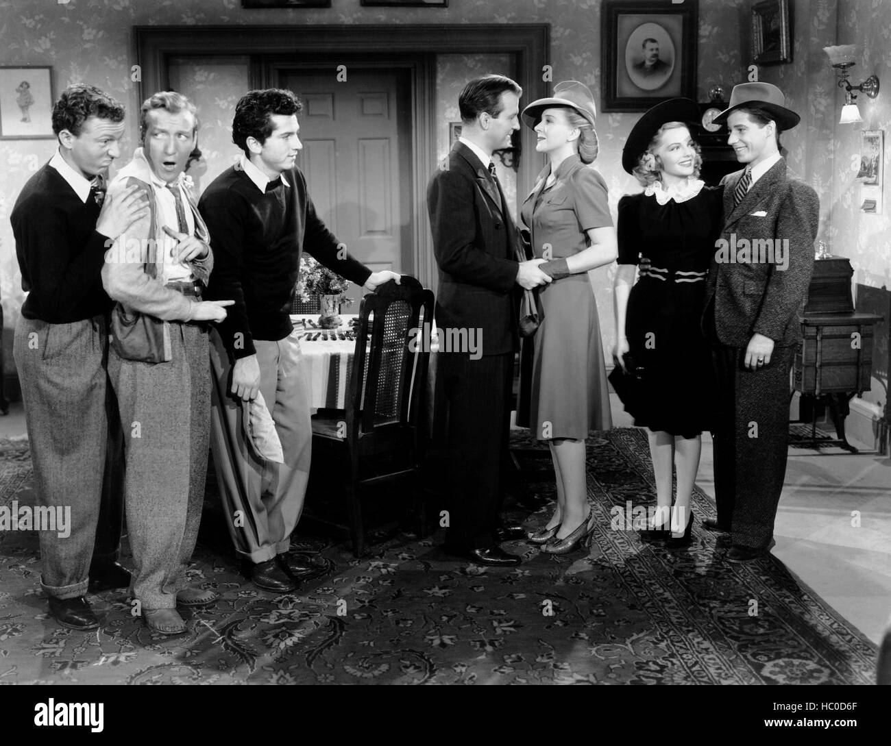 KEEP 'EM SLUGGING, from left, Norman Abbott, Huntz Hall, Gabriel Dell ...