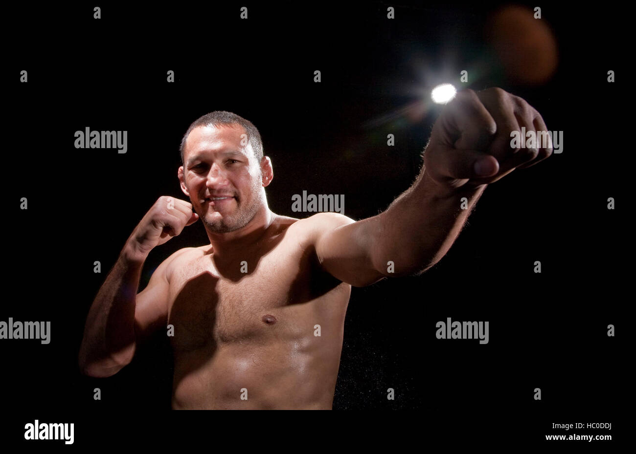 Dan Henderson at a workout session at the Legends gym on March 17, 2010 ...