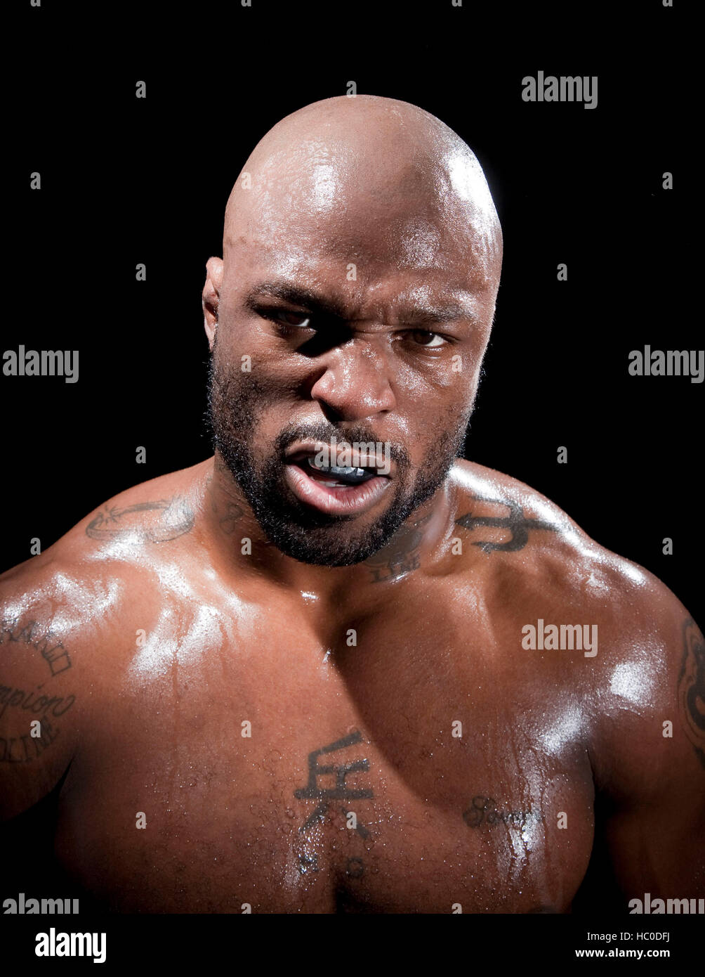 Muhammed "King Mo" Lawal at a workout session at the Legends gym on ...
