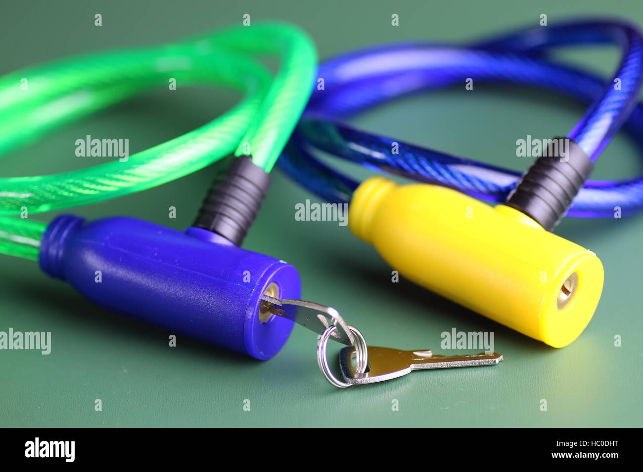 bicycle lock with key Stock Photo - Alamy