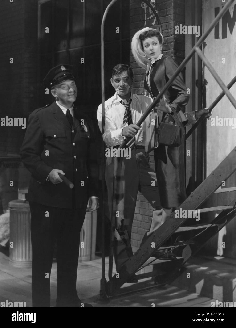 KEY TO THE CITY, from left: Edward Gargan, Clark Gable, Loretta Young ...