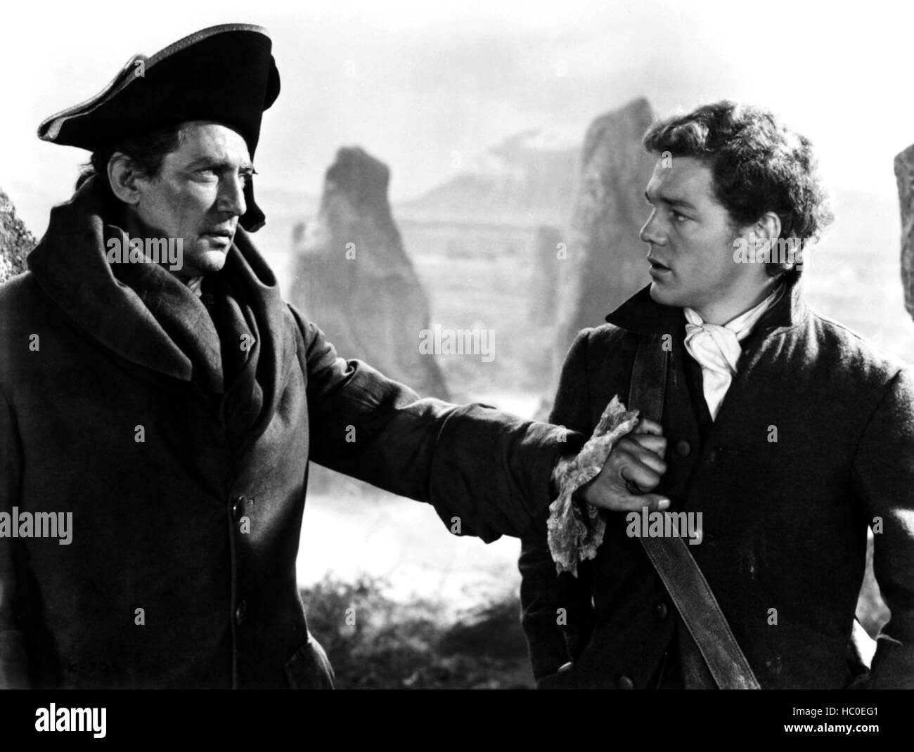 KIDNAPPED, from left, Peter Finch, James MacArthur, 1960 Stock Photo ...