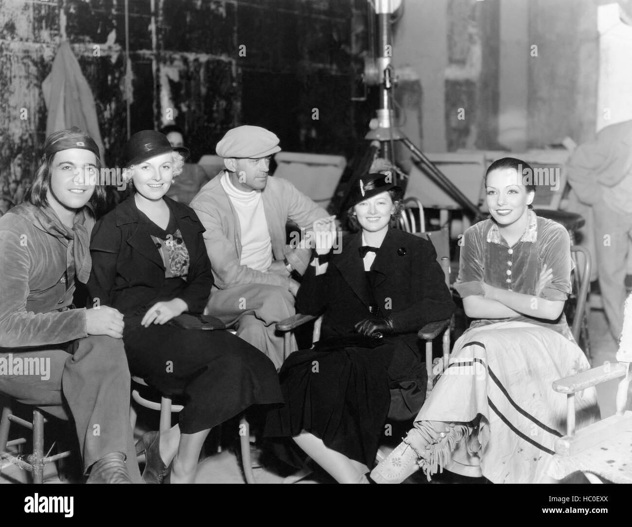 LAUGHING BOY, from left: Ramon Novarro, director W.S. Van Dyke (cap ...