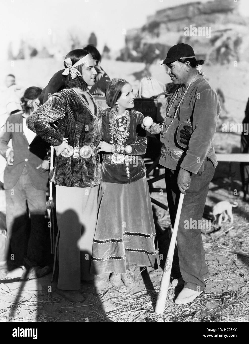 LAUGHING BOY, from left: stars Ramon Novarro, Lupe Velez with Mission ...