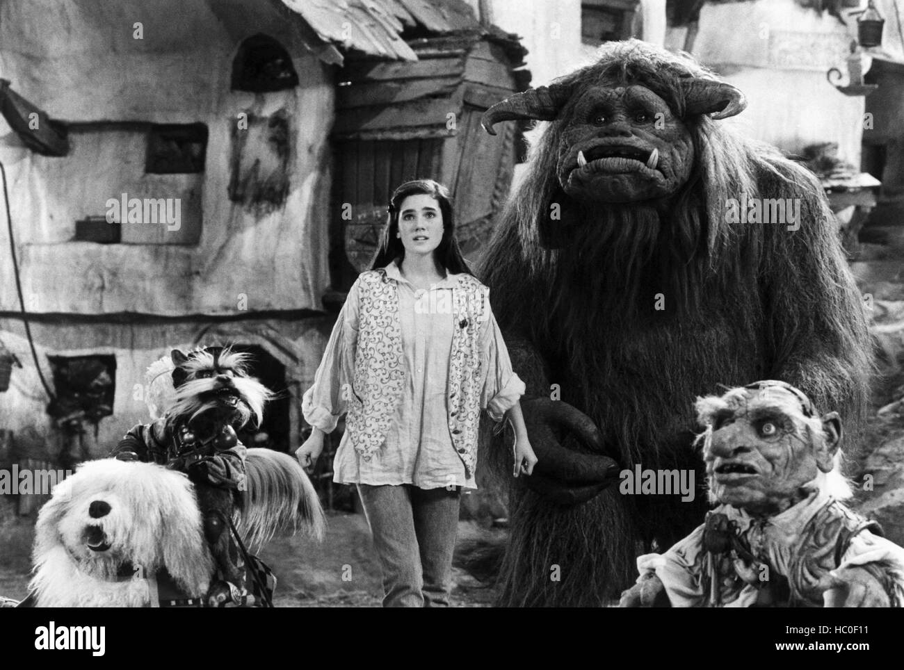 LABYRINTH, Sir Didymus (riding on Ambrosius), Jennifer Connelly, Ludo ...