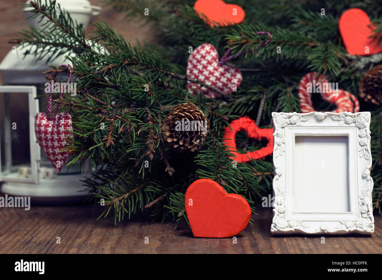 candle heart branch wood Stock Photo - Alamy