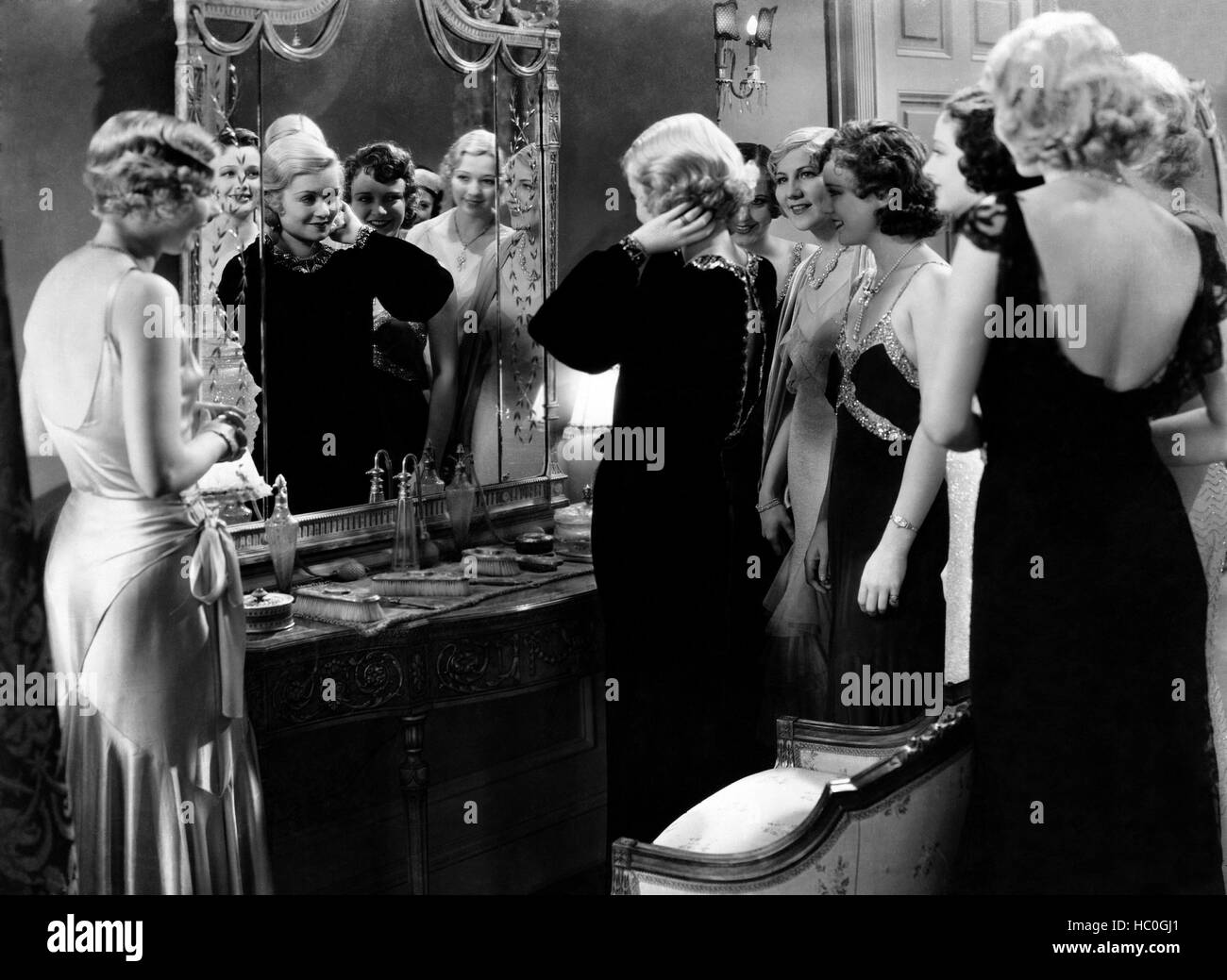 LADY WITH A PAST, Constance Bennett, (primping in mirror), 1932 Stock ...