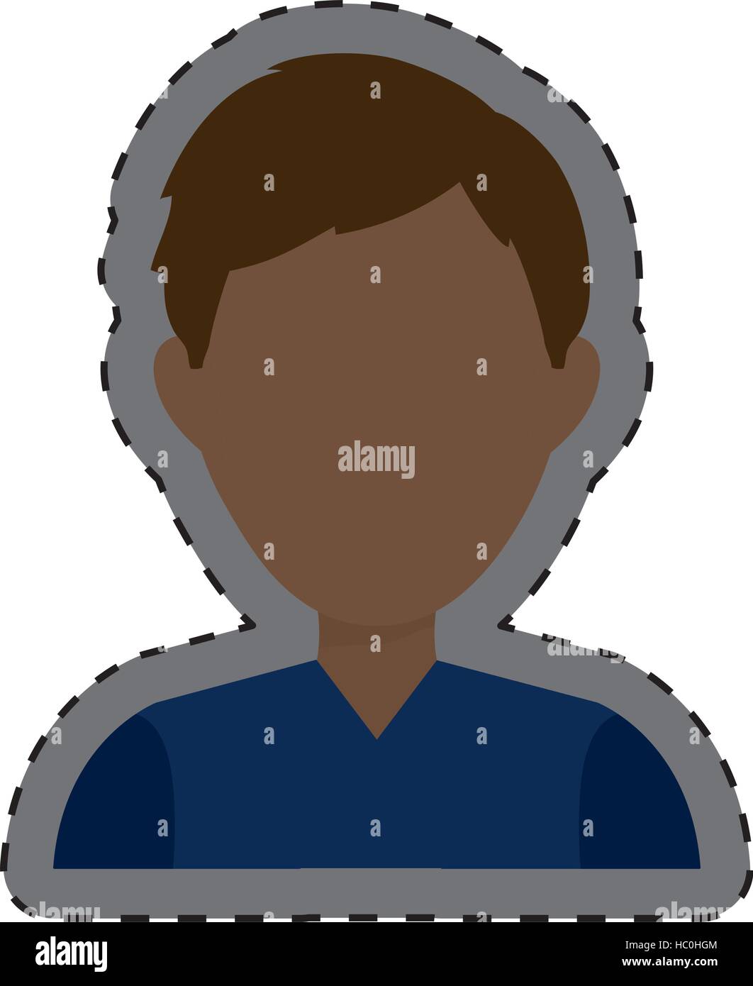 Faceless man character icon vector illustration graphic design Stock ...