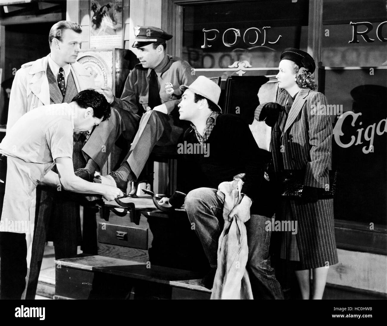 THE LEOPARD MAN, face visible from left: Dennis O'Keefe, Ben Bard ...