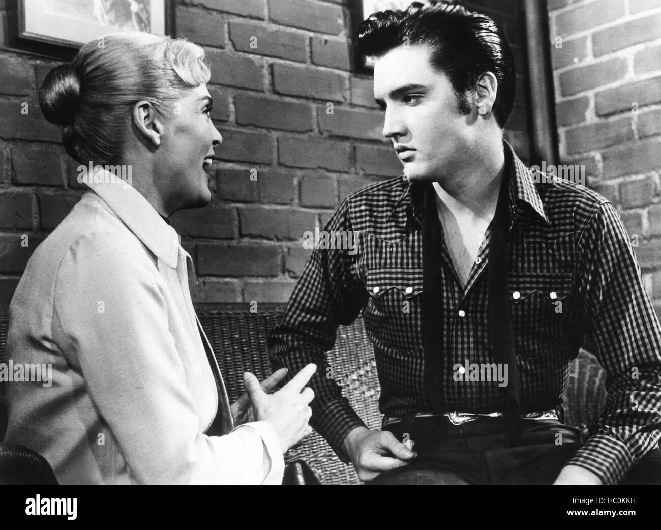 LOVING YOU, from left, Lizabeth Scott, Elvis Presley, 1957 Stock Photo ...