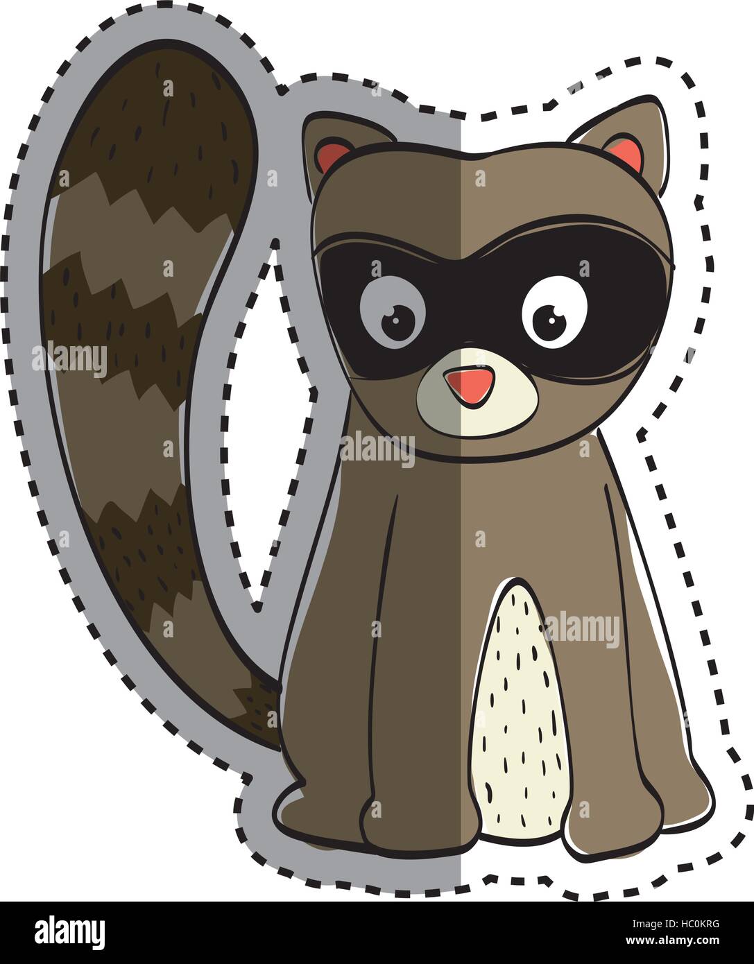 cute raccoon cartoon icon vector illustration graphic design Stock ...