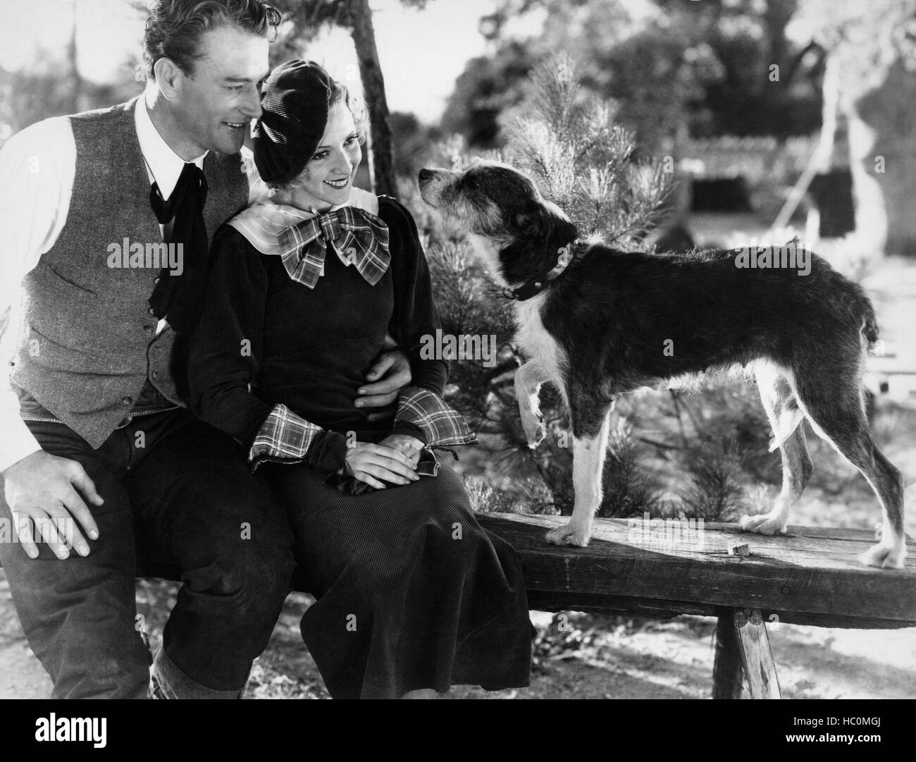 THE LUCKY TEXAN, from left: John Wayne, Barbara Sheldon, 1934 Stock ...