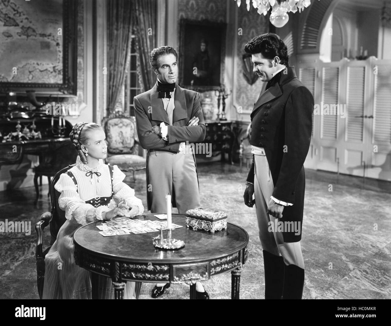 LYDIA BAILEY, from left: Anne Francis, Charles Korvin, Dale Robertson ...