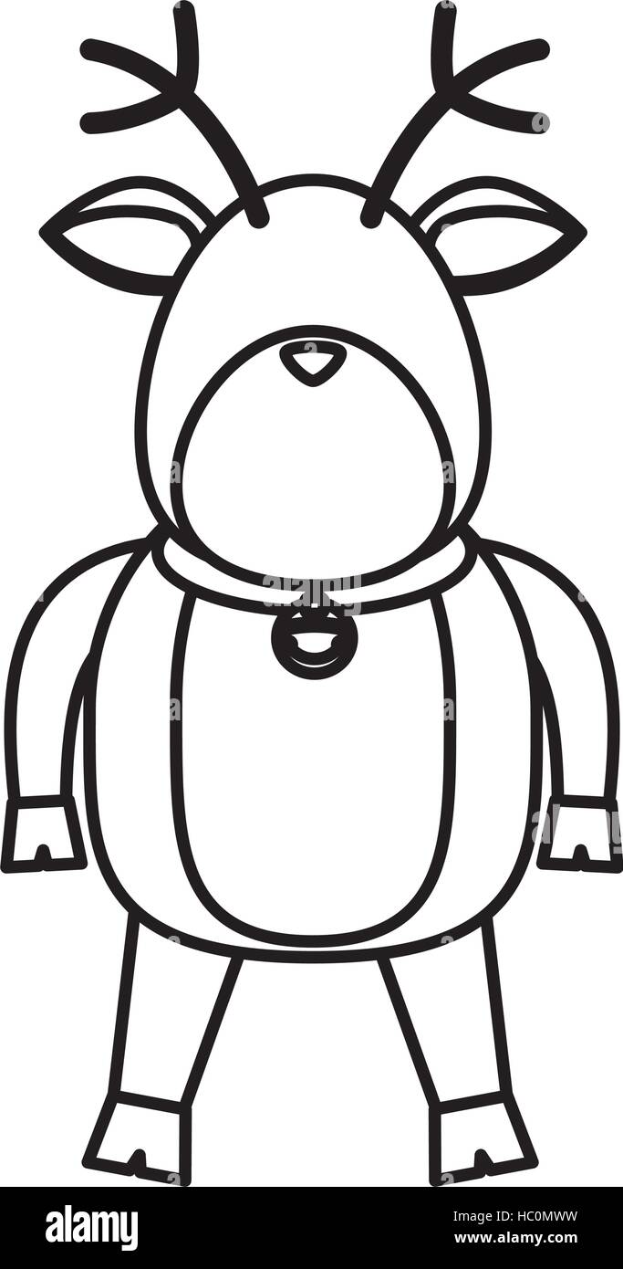 Adorable cartoon illustration festive Black and White Stock Photos ...