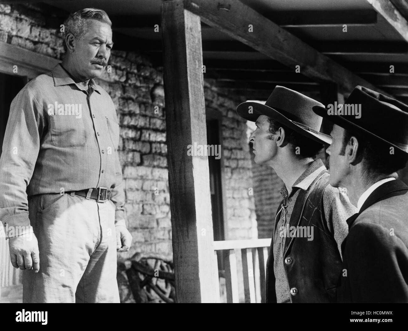 A MAN ALONE, from left, Ward Bond, Lee Van Cleef, Douglas Spencer, 1955 ...