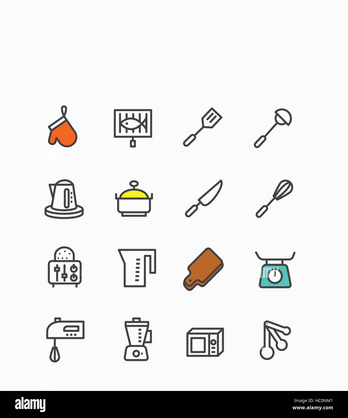 Simple kitchen icons hi-res stock photography and images - Alamy