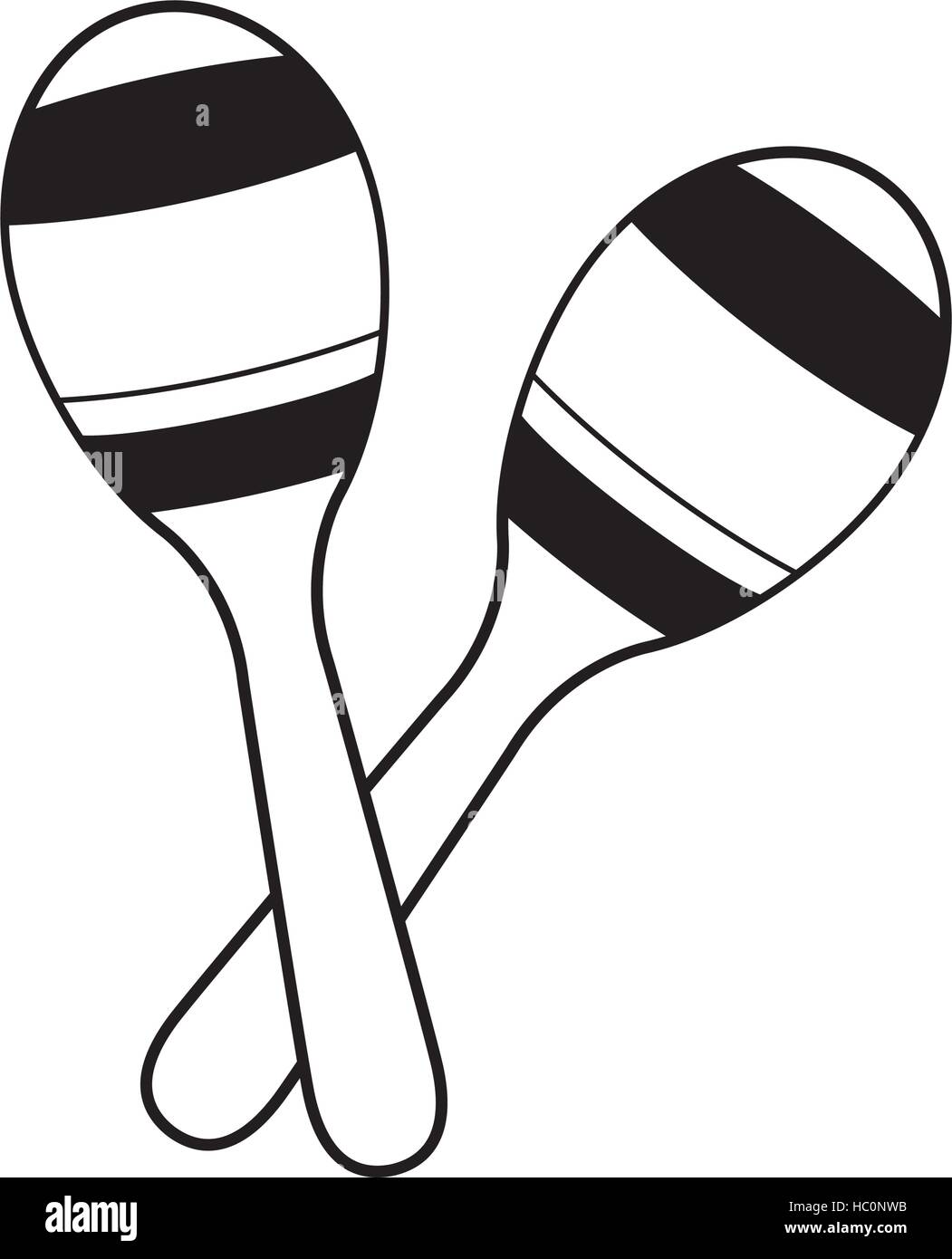 Line art icon maracas Cut Out Stock Images & Pictures - Alamy