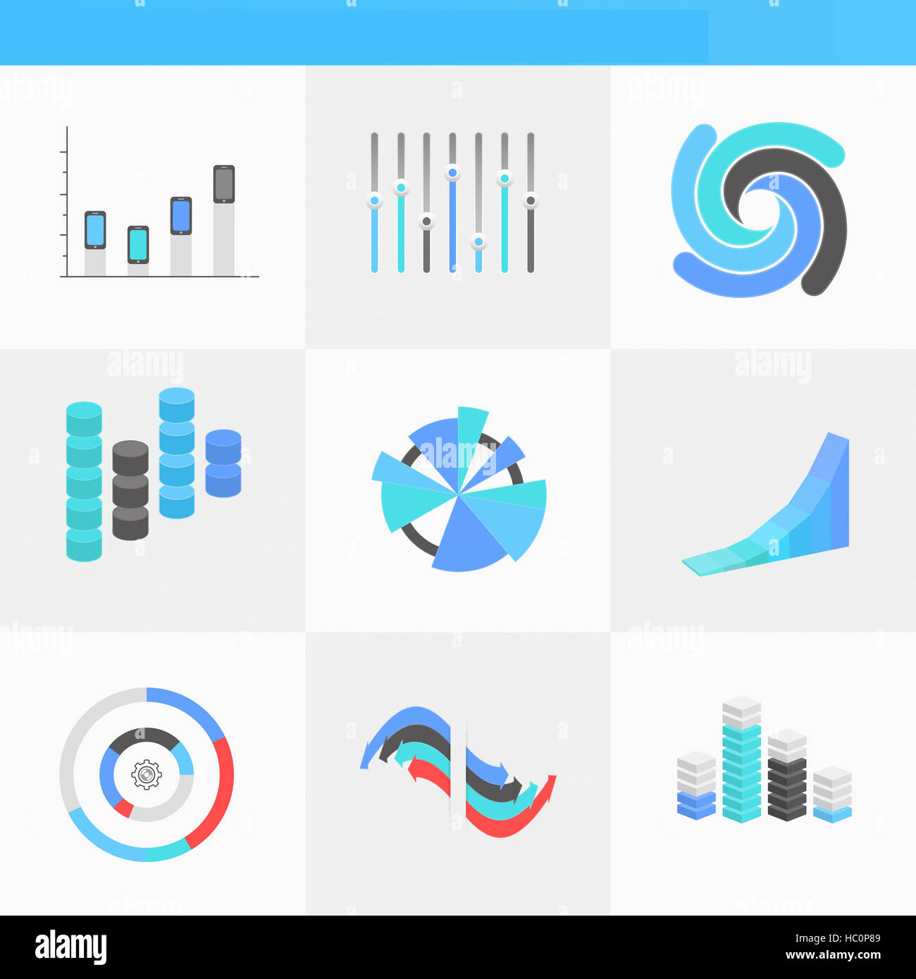 Various infographic diagrams and graphs Stock Photo - Alamy