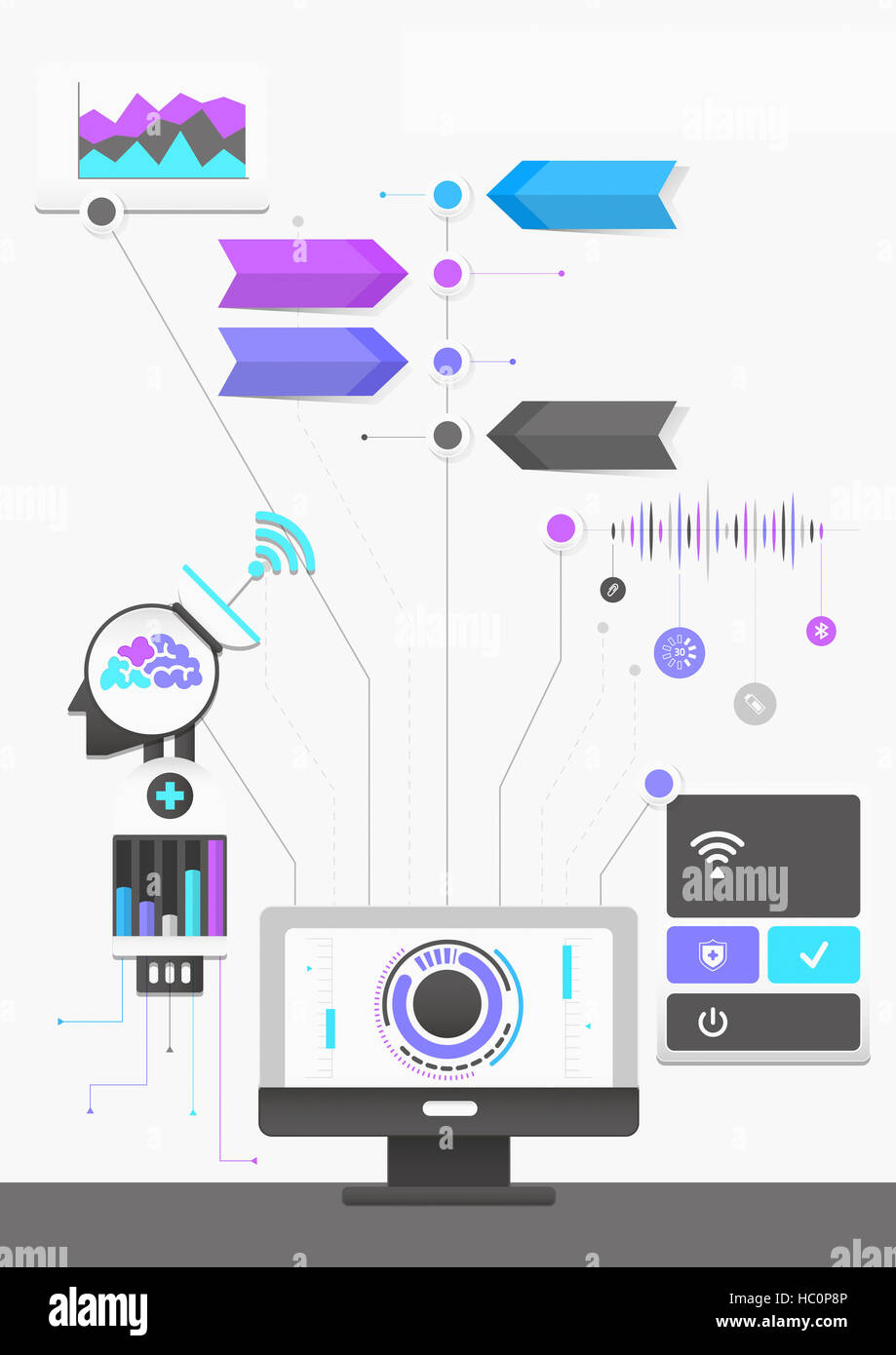Infographic graphs and statistics Stock Photo - Alamy