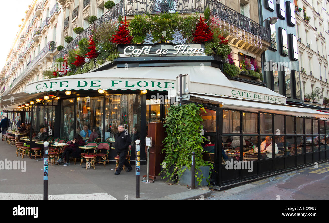 Cafe de flore paris hi-res stock photography and images - Alamy