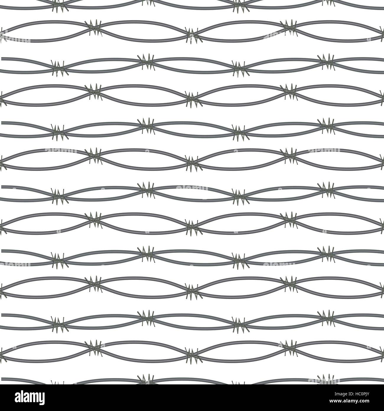 Barbed wire on white background, stock vector Stock Vector Image & Art ...