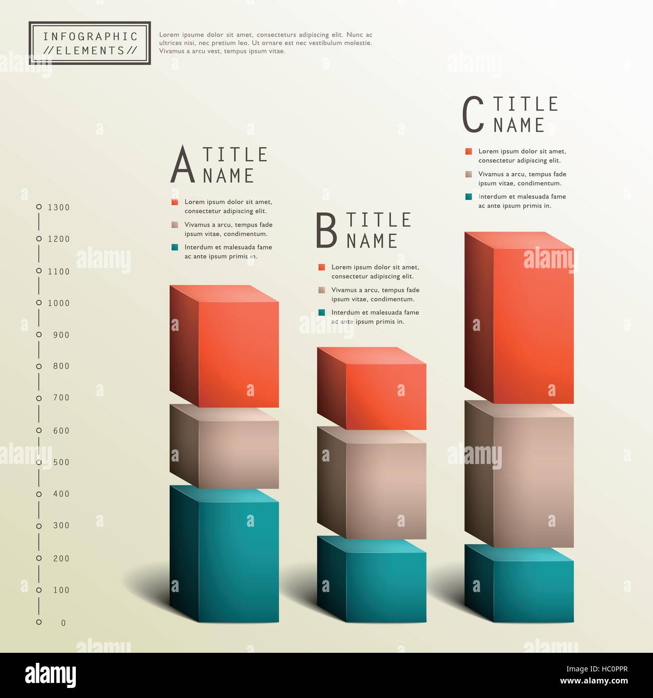 vector abstract 3d chart infographic elements Stock Vector Image & Art ...