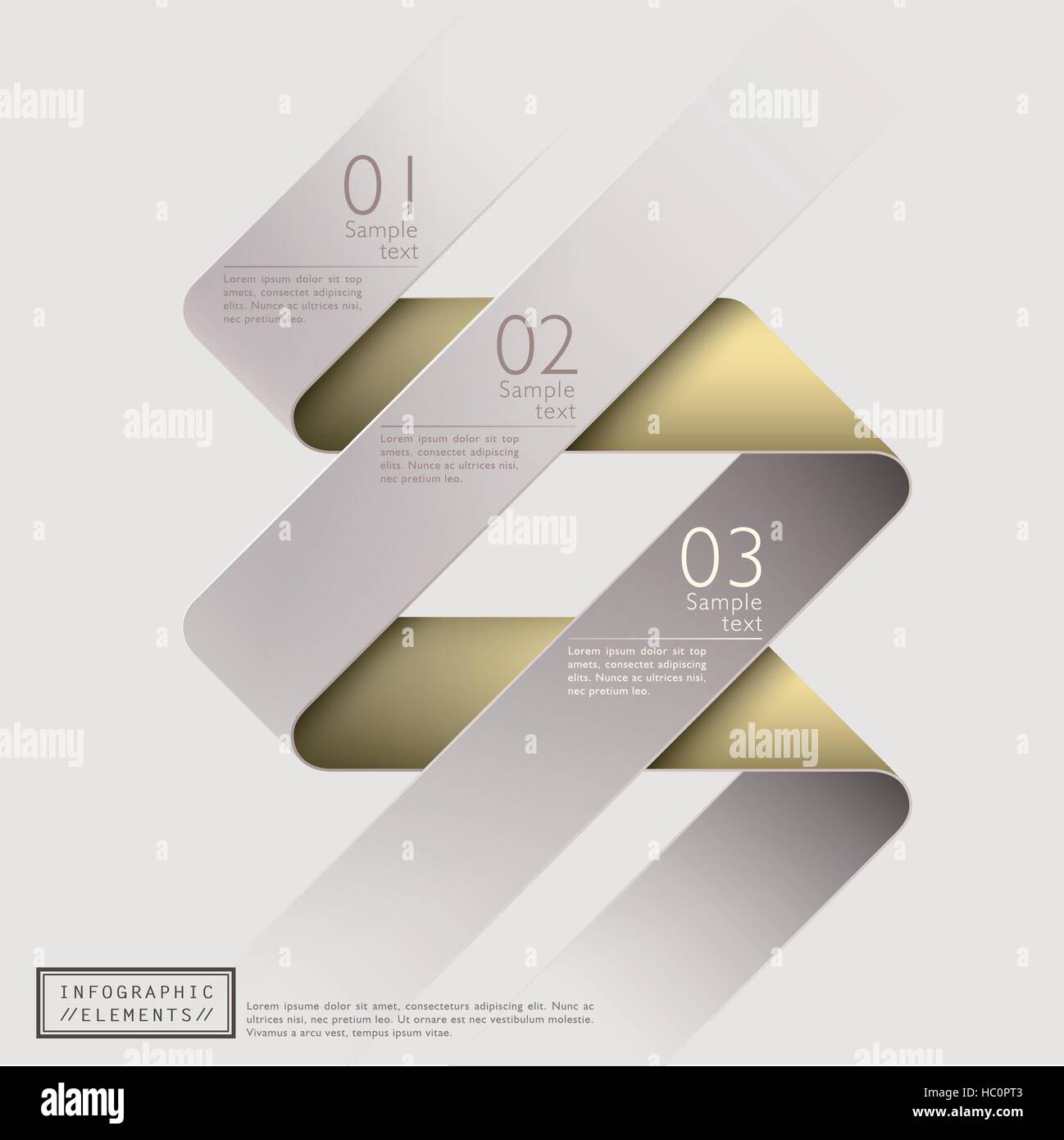 classic abstract 3d ribbon infographic elements Stock Vector Image ...