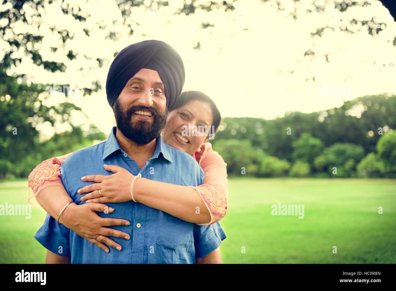 Indian Couple Love Care Concept Stock Photo - Alamy
