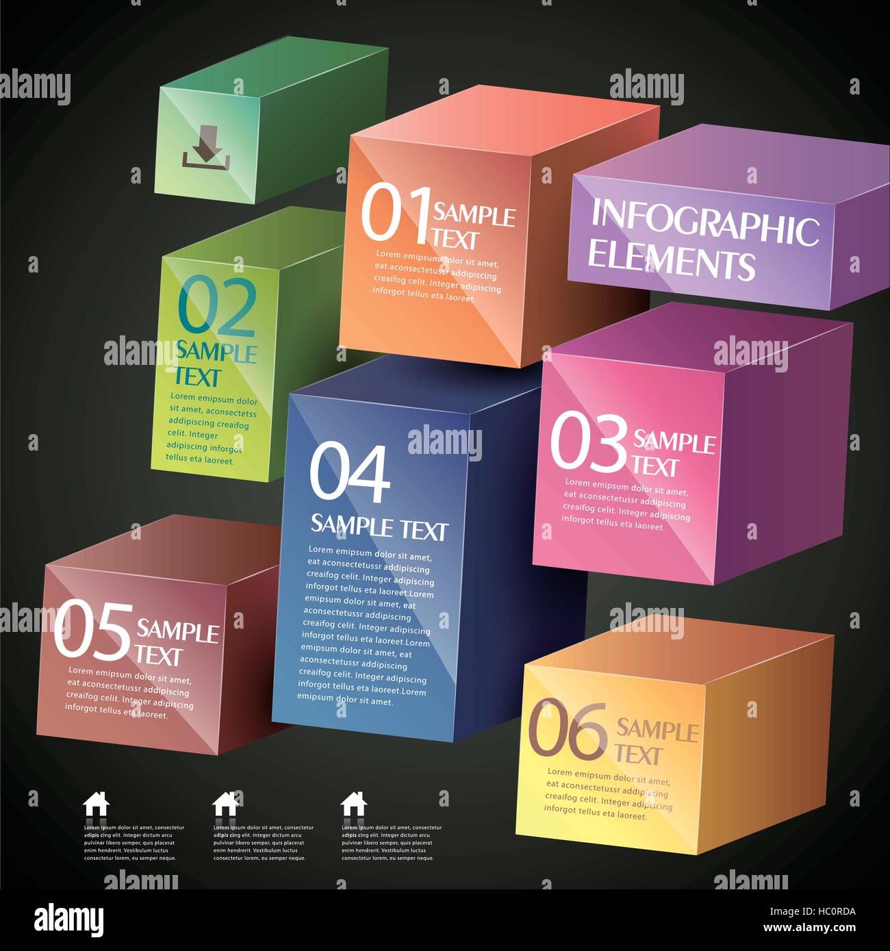 vector abstract 3d box infographic elements Stock Vector Image & Art ...