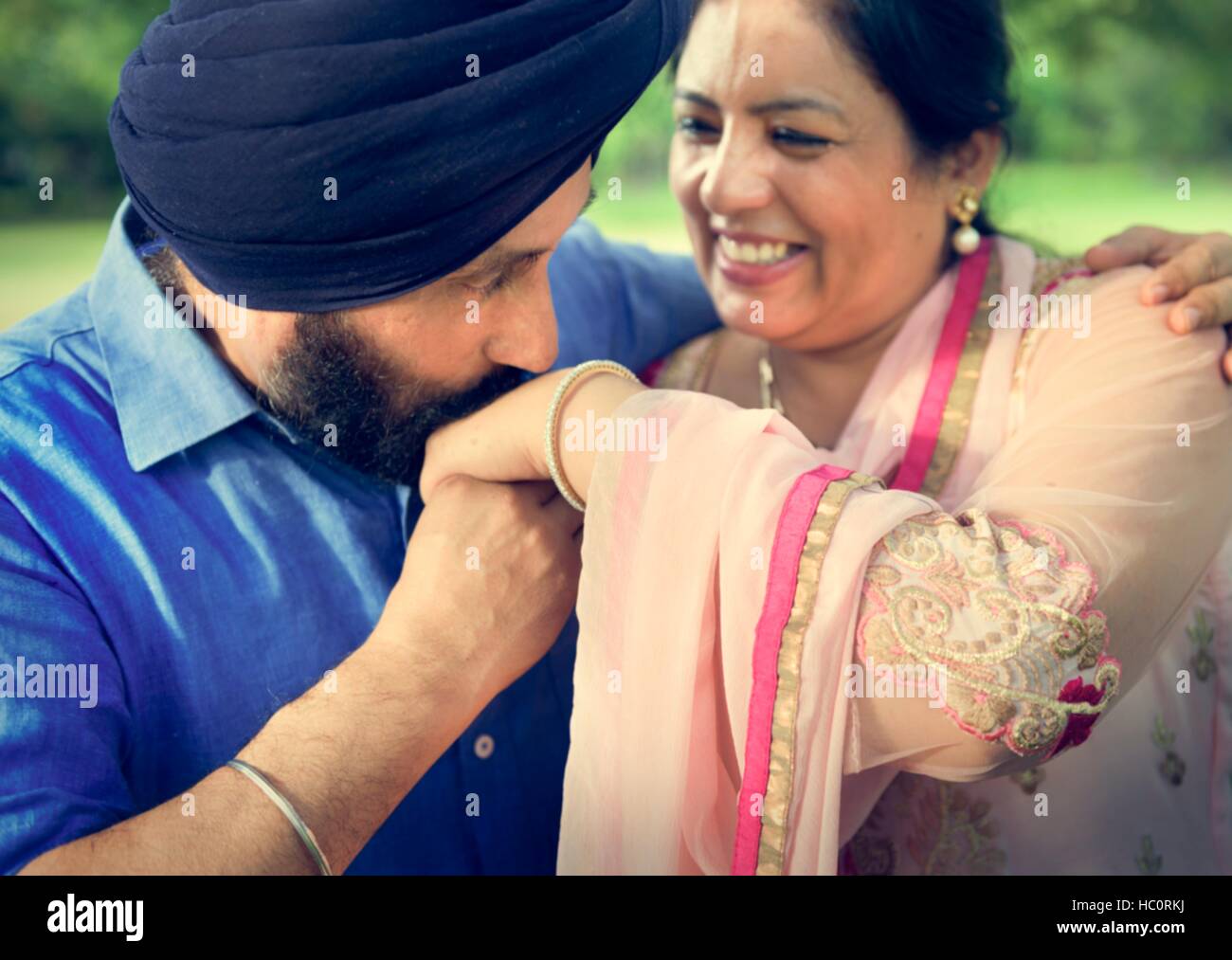 Indian Couple Love Care Concept Stock Photo - Alamy