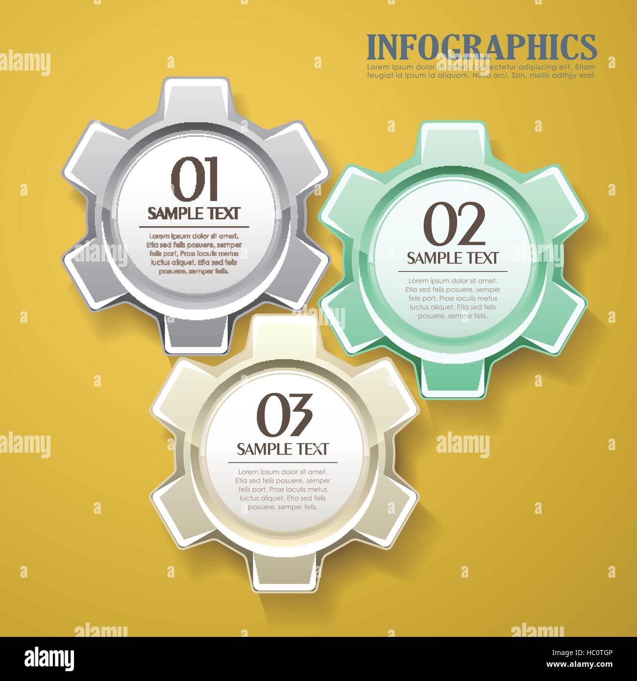 vector abstract 3d gear infographic elements Stock Vector Image & Art ...