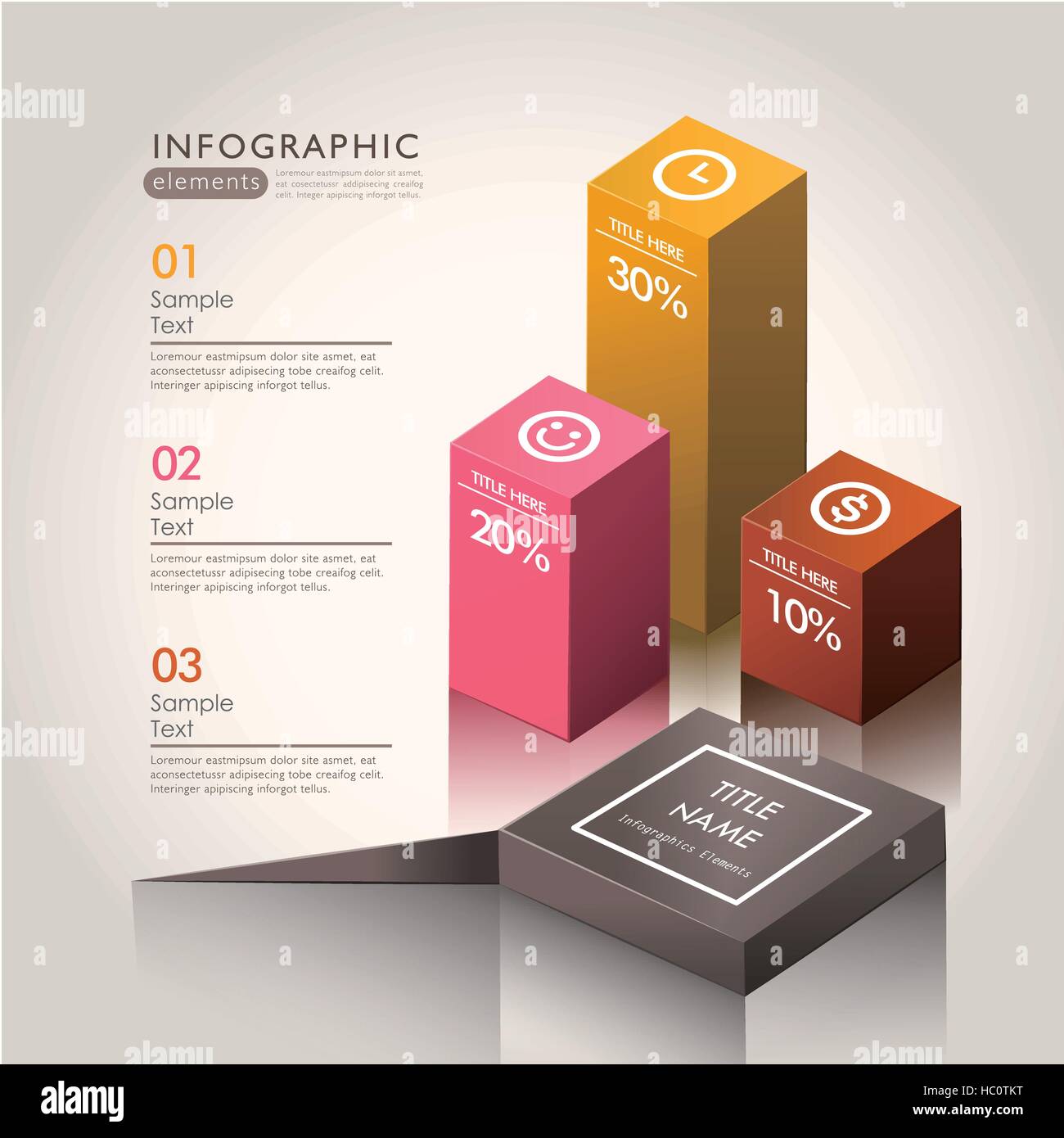 vector abstract 3d chart infographic elements Stock Vector Image & Art ...