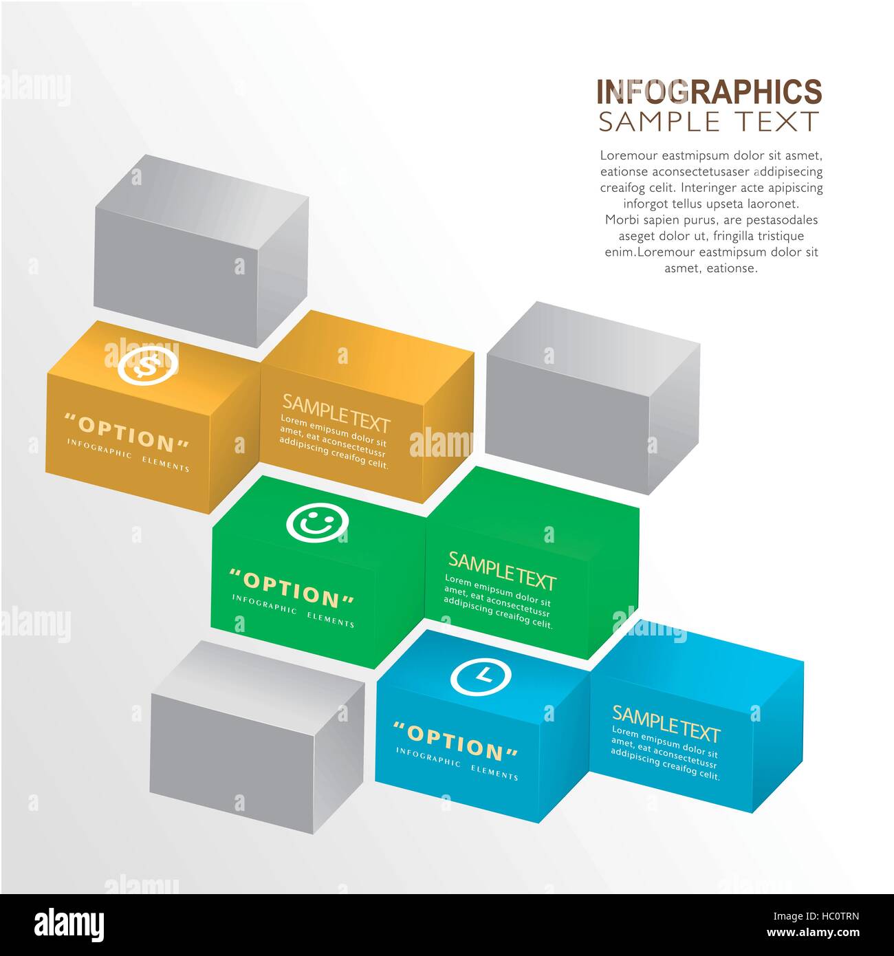 abstract 3d box infographic elements Stock Vector Image & Art - Alamy