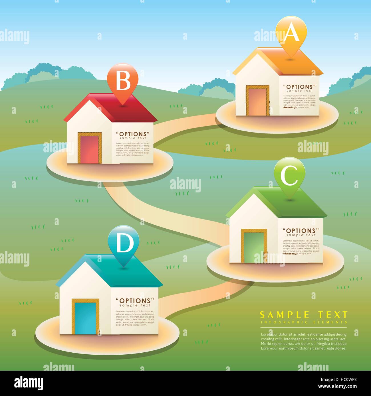 vector abstract house infographic elements Stock Vector Image & Art - Alamy