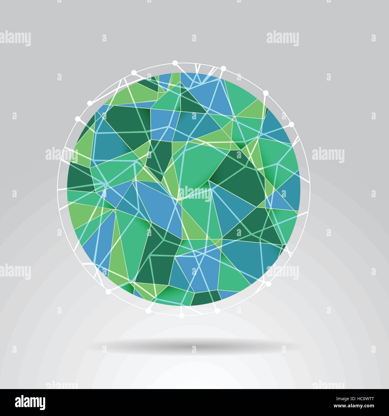 Green polygon ball design background, stock vector Stock Vector Image ...
