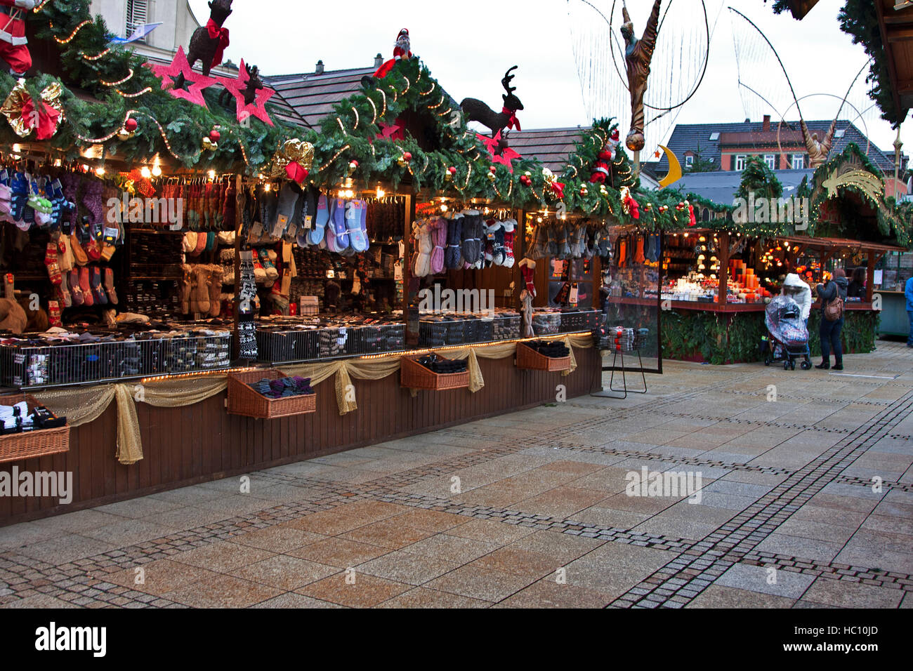 Traditional german wooden christmas decorations hi-res stock ...