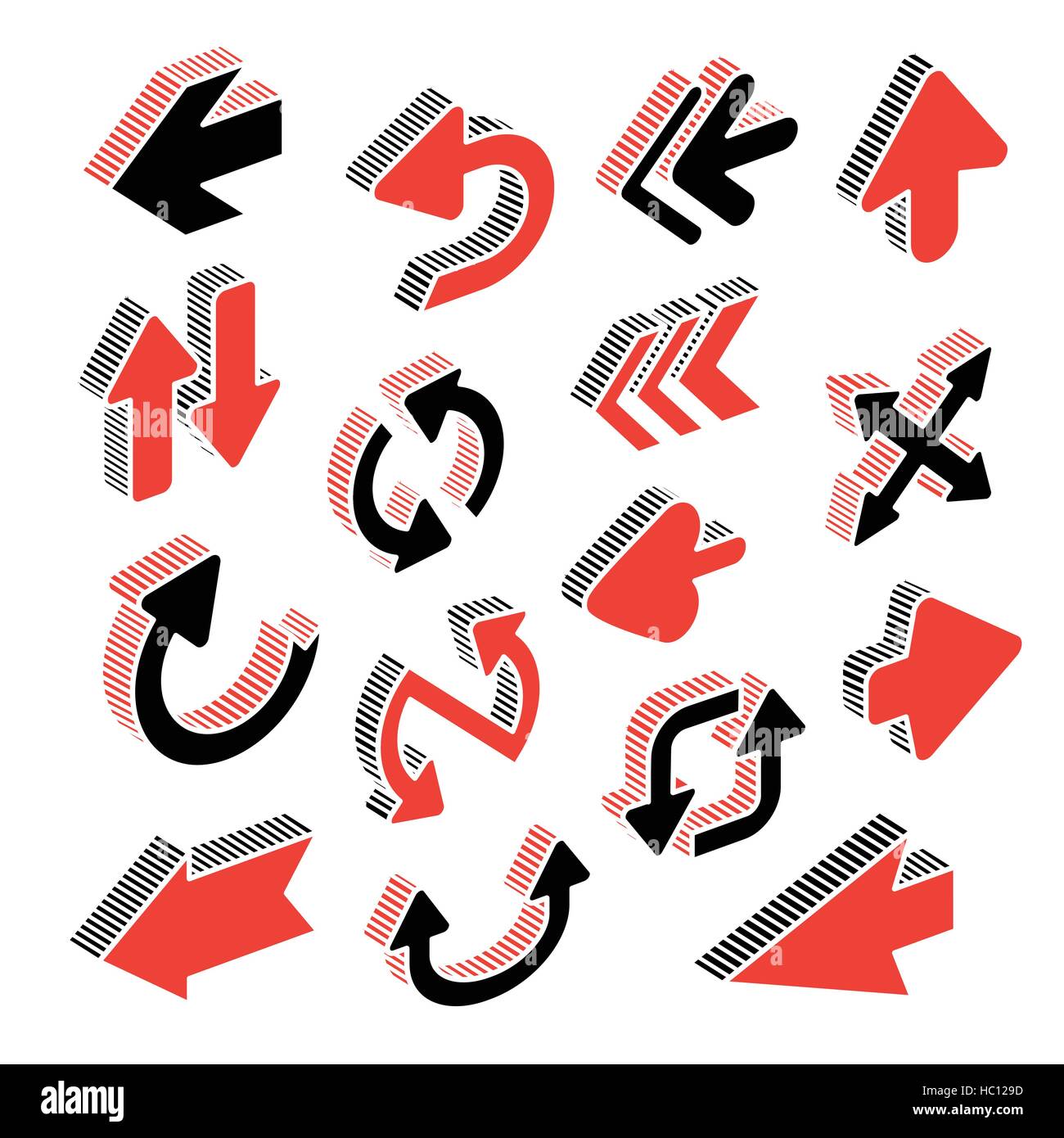 Modern Arrows Set Isolated On White Background Stock Vector Image And Art