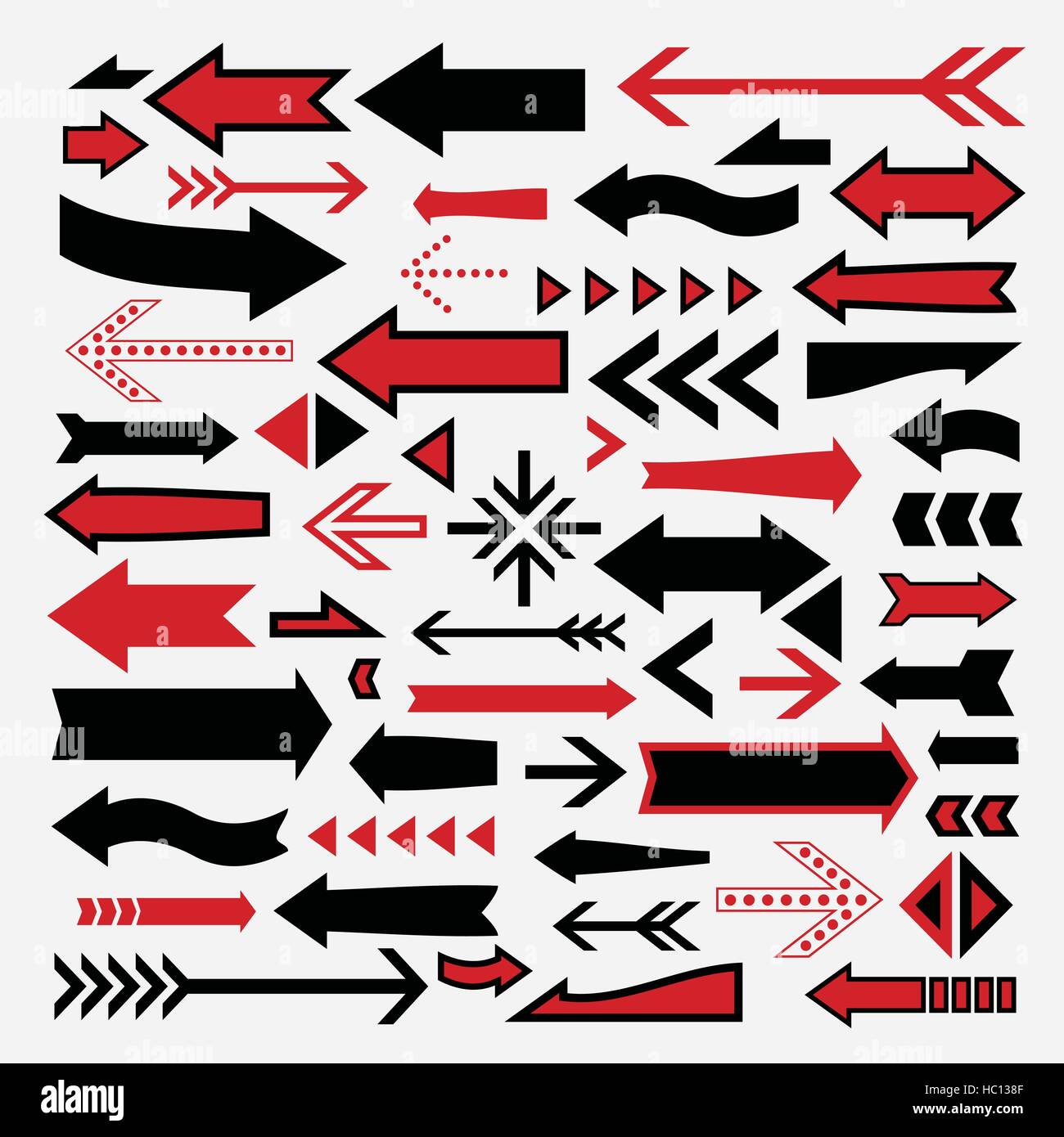 lovely arrows icons set over white background Stock Vector Image & Art ...