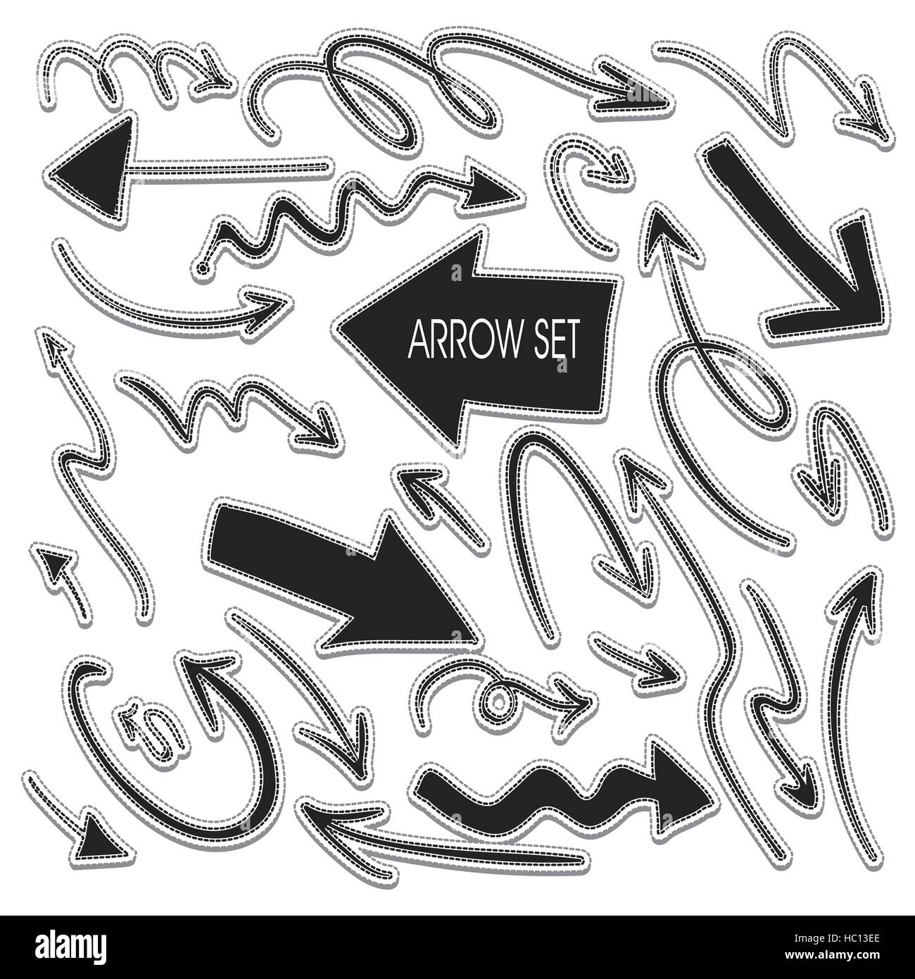 lovely black arrow set over white background Stock Vector Image & Art ...